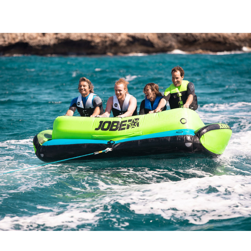 Bouée tractée Jobe Sonar verte 4 personnes | Bouée tractée pour bateau Jobe
